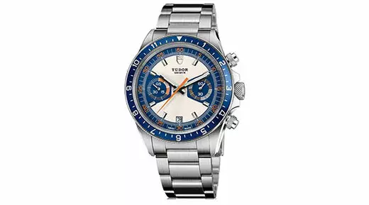 Relógio Tudor Heritage Chronograph prata e azul