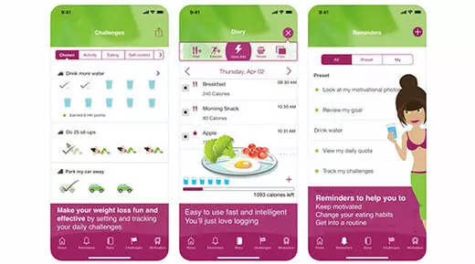 Screenshots der My Diet Coach-App