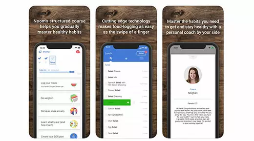 Noom app smartphone screenshots