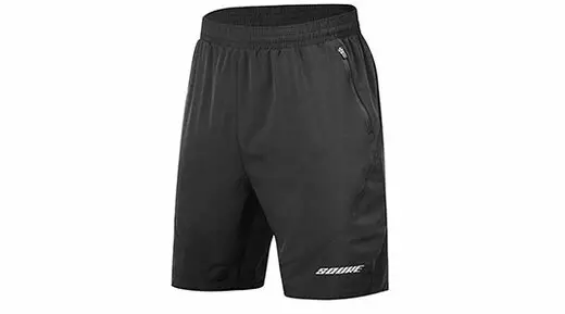 Shorts tal-ġiri tal-workout tal-irġiel Black Souke Sports