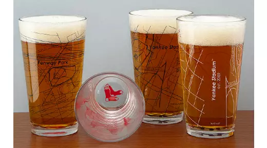 Baseball Park Map Pint Bril