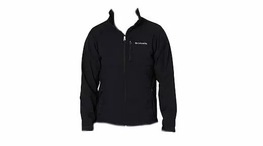 Nigra Columbia Ascender Softshell Antaŭzipa Jako