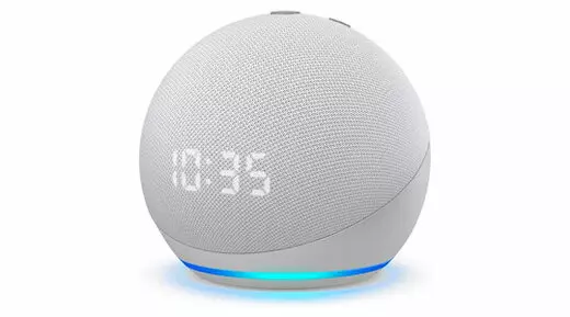 Txhua-tshiab Echo Dot (4th Gen) nrog moos