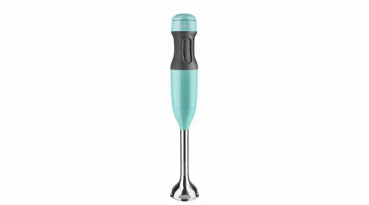 Teal thiab grey KitchenAid tes Blender