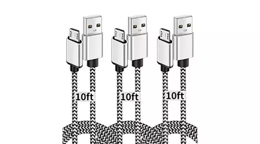 Deegotech 10-Fu'u Micro USB Uaea, 3-Paki