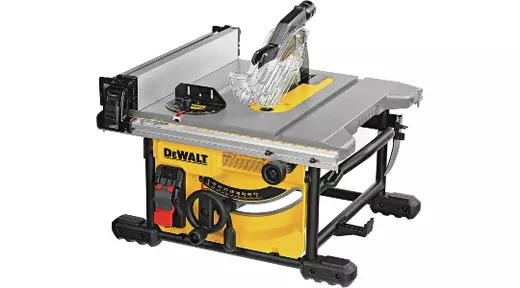 מסור שולחן של DEWALT לאתר עבודה, קומפקטי