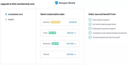 Anchorfree Hotspot Shieldi VPN-i ülevaade 1366_3