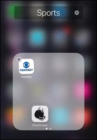 Iphone app folder screenshot