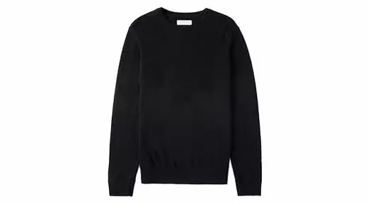 I-Solid-Color Cashmere Sweater Engcono Kakhulu yeBanga A le-Everlane Men-A Cashmere Crew ku-navy kungemuva elimhlophe