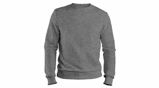 I-Sweater Eyisisekelo Eyisisekelo ye-Cashmere Cashmeren Basic Crewneck Sweater ene-heather emnyama empunga kungemuva elimhlophe