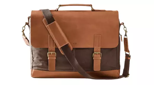 Mark & Graham Beckett Waxed Canvas le Leather Messenger Bag