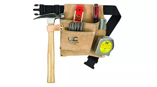 CLC Custom Leathercraft IP489X Suede Tool Bag & Poly Web Belt