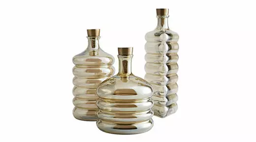 Arteriors Fiona Gold Decanters, 3 жиынтығы, үш түрлі биіктік