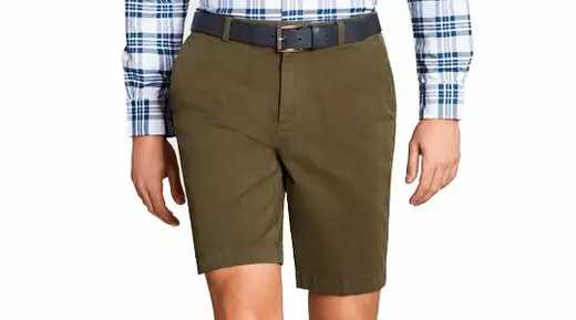 Fear ag caitheamh khaki green Nite Chino 10 € Beirmiúda Shorts