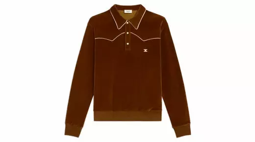 Brown CELINE Triomphe Jersey Sweatshirt