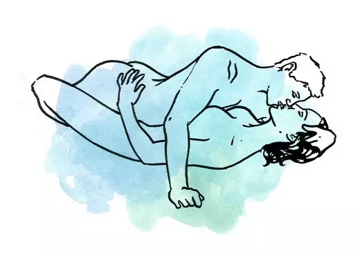 Kvinna och man i missionär sexposition illustration.