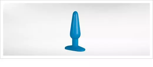 blå buttplug.