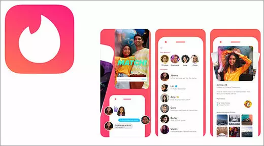 tinder tanyşlyk programmasynyň nyşany we ekran suratlary