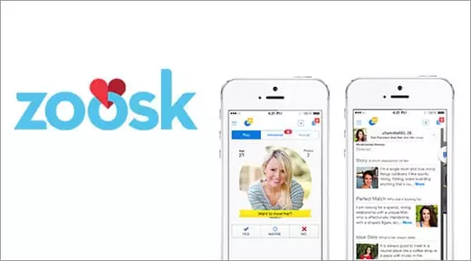 Zoosk sexting መተግበሪያ አርማ እና ቅጽበታዊ ገጽ እይታ