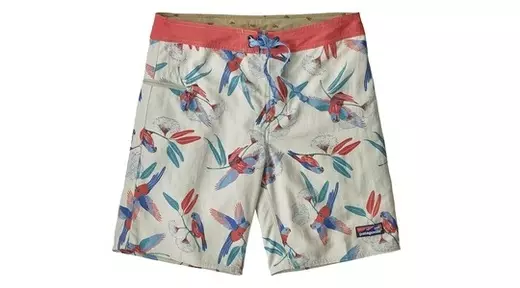 Patagonia Wavefarer 19-inch Board Short in Parrots/Dyno White