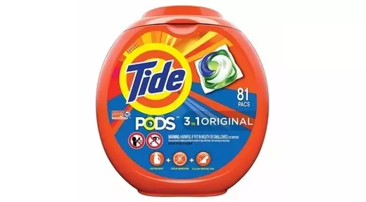 Tide PODS 3 in 1 High Efficiency Turbo Laundry Detergent Pacs, Monko oa Pele, Tub ea 81-Count