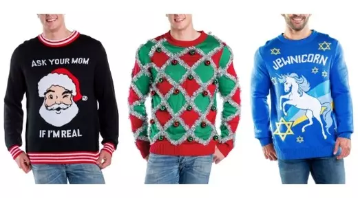 Suéteres navideños feos en Tipsy Elves