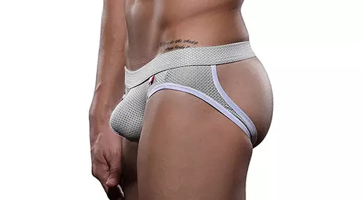 ANUN Low-Rise Jockstrap ў шэрай сетцы