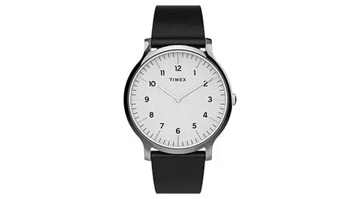 Timex Norway crni remen bijelo lice