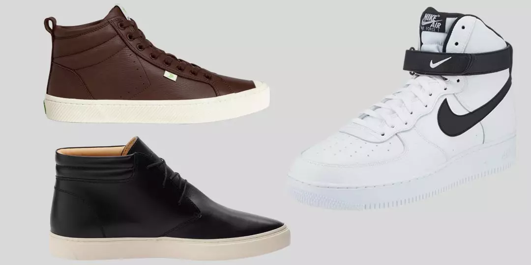 Plej bonaj Altsupraj Sneakers por Viroj