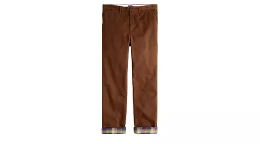 I-J. Crew I-Sight-Fit ye-Flannel-Lined Cabin Pant