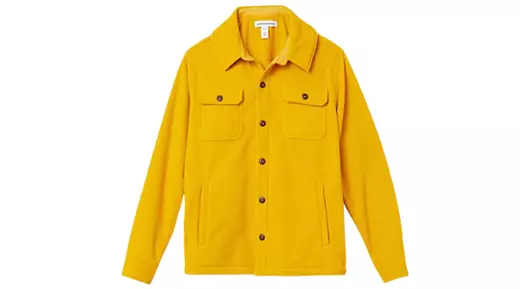 veste chemise polaire jaune