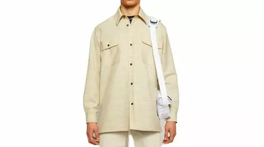 Camicia Acne Studio in lana beige