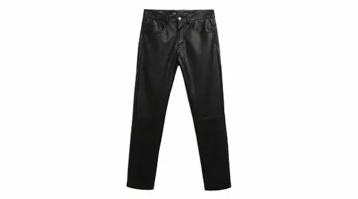 Pantalones de cuero de imitación negros