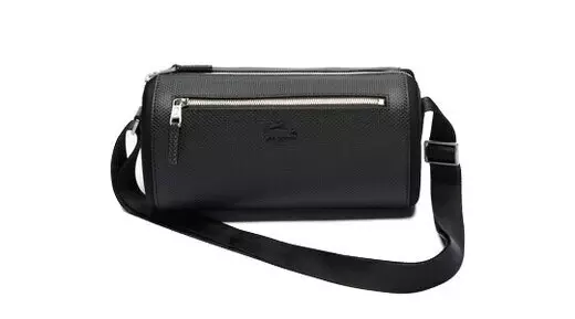 Lacoste Chanato Matte Stitched Kulit Tas Boston