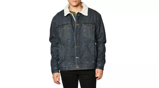 Gefütterte Jeansjacke im Wrangler-Western-Stil