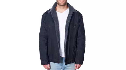 Alpine Swiss Ryker gefütterte Denim-Truckerjacke