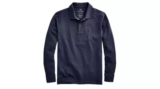 Mack Weldon Silver Long-sleeve Polo